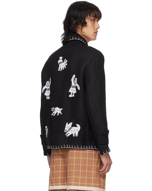 HARAGO Patch Jacket in Black for Men | Lyst UK