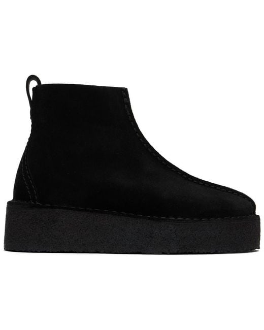Clarks Trek Wedge Boots in Black | Lyst