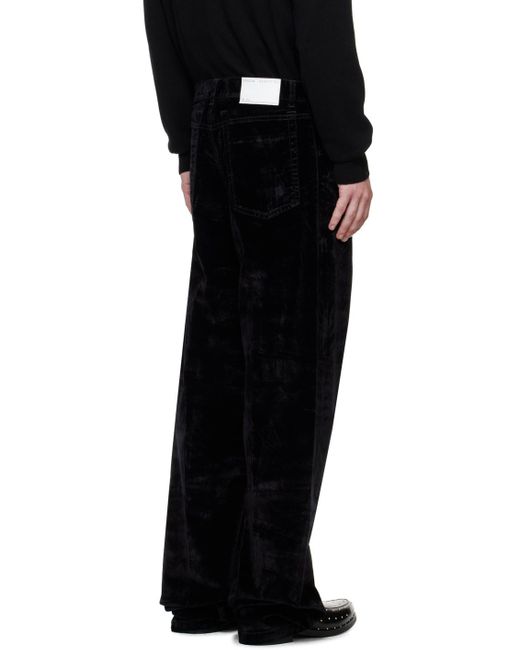 Random Identities Flocked Stretch Denim Jeans in Black for Men | Lyst