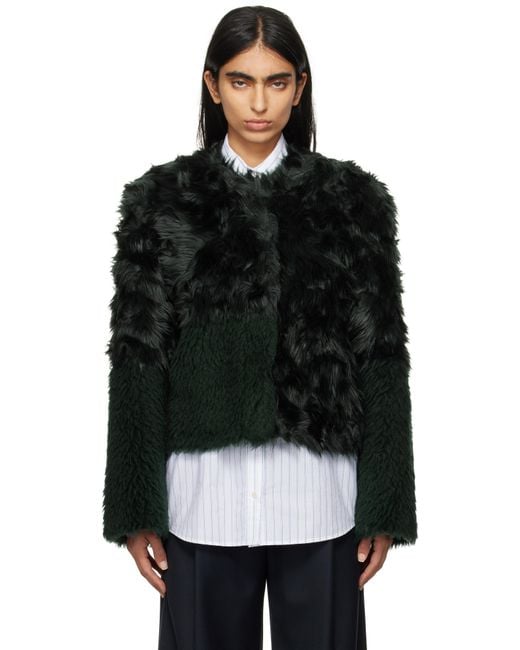 Stand Studio Halle Faux-fur Jacket in Black | Lyst