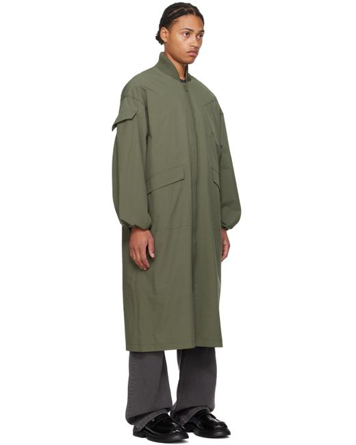 Ganni Oversized Shell Coat & Vest Set in Green for Men | Lyst