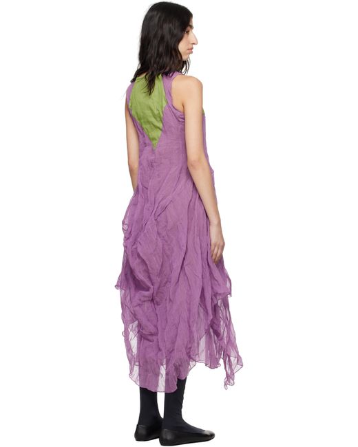 Kiko Kostadinov Shura Sleeveless Maxi Dress in Purple | Lyst