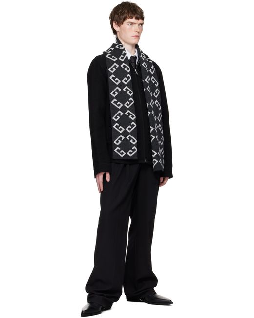 Givenchy Double-Faced Monogram Scarf in Black for Men | Lyst UK