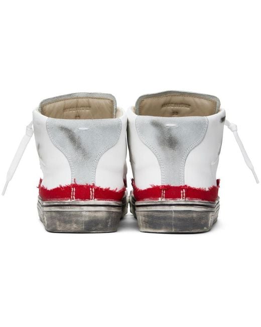Maison Margiela Red & White New Evolution High-top Sneakers in Black ...