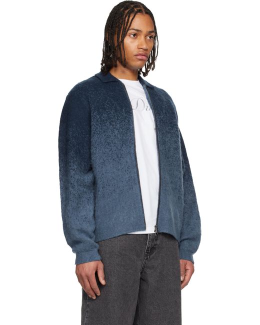 Dime Mohair Double Zip Knit Hoodie in Blue for Men | Lyst UK