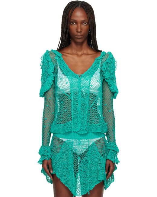 Judy Turner Lucrezia Blouse in Green | Lyst UK