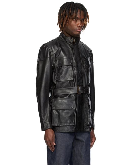 Belstaff Legacy Trialmaster Panther Leather Jacket in Black for Men | Lyst