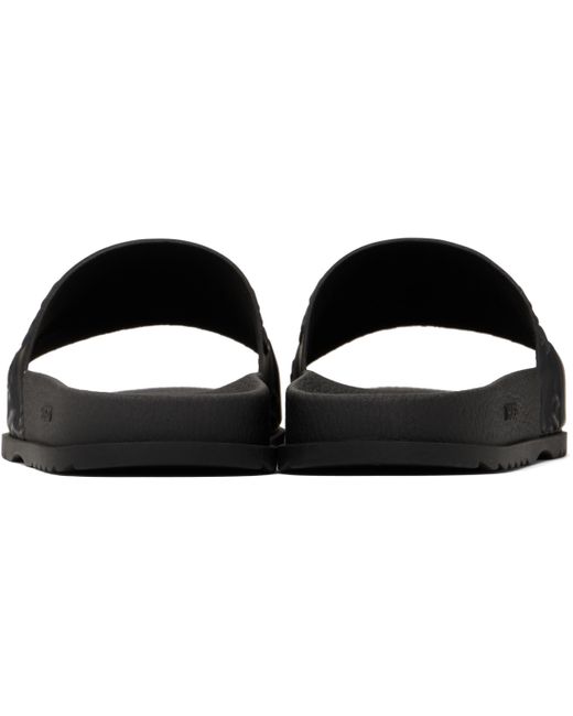 HUGO Italian-Made Mixed Logos Pool Slides in Black for Men | Lyst