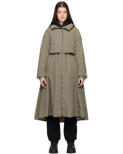 Canada Goose Khaki Label' Sinclair Long Coat in Black | Lyst