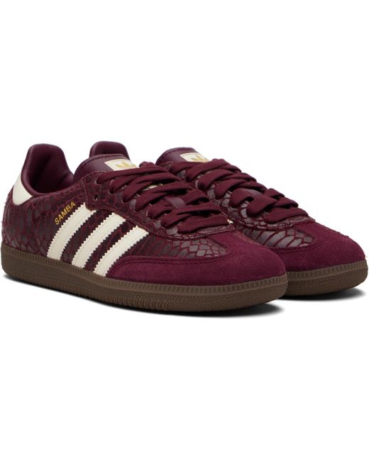 adidas Originals Burgundy Samba Og Sneakers in Black | Lyst UK