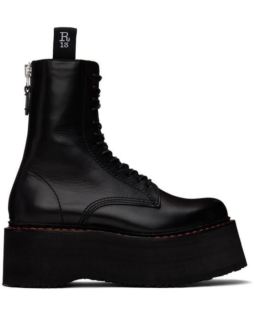 R13 Double Stack Boots in Black | Lyst
