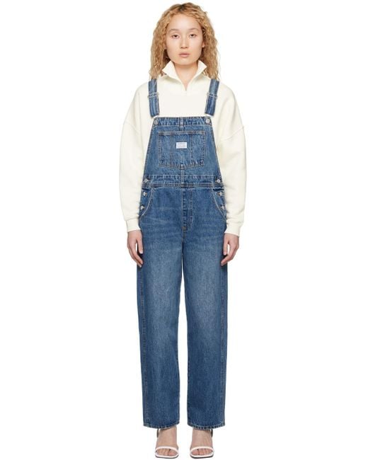 Levis Blue Vintage Denim Overalls Lyst Canada