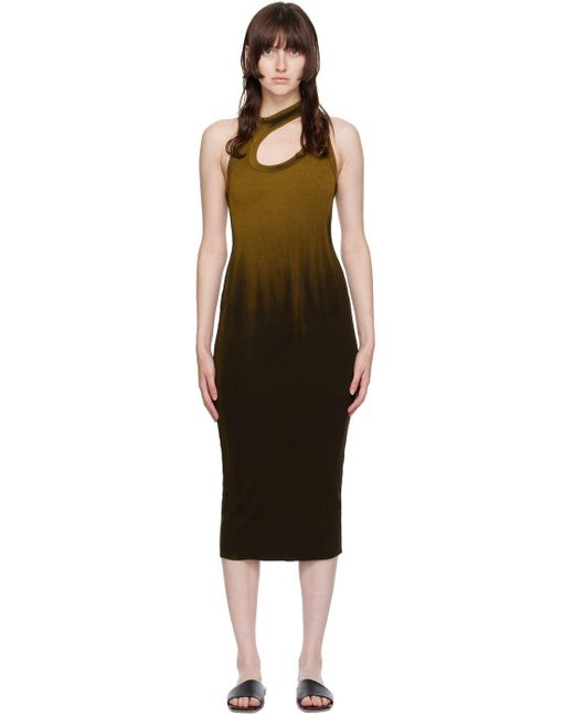 Cotton Citizen Cotton Brown Verona Cutout Midi Dress In Black Lyst