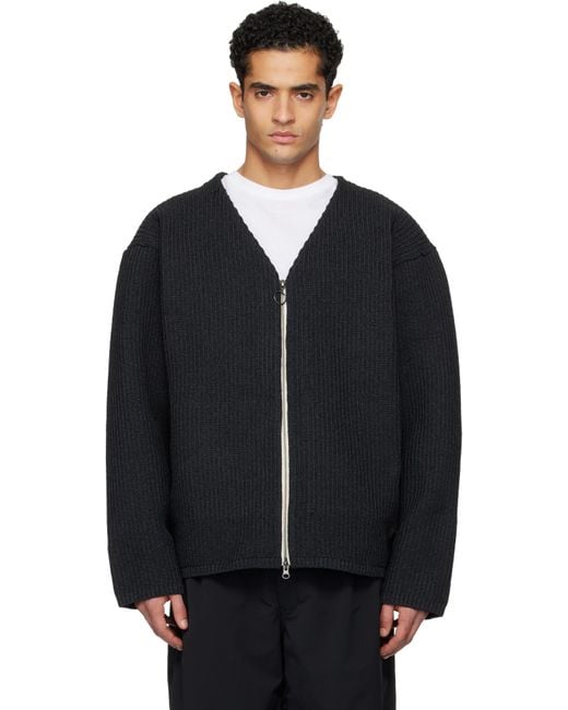Nanamica Ooal 5G Zip Cardigan in Black for Men | Lyst UK