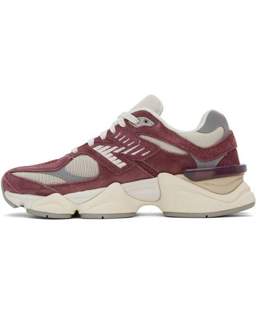 New Balance Burgundy 9060 Sneakers in Black | Lyst