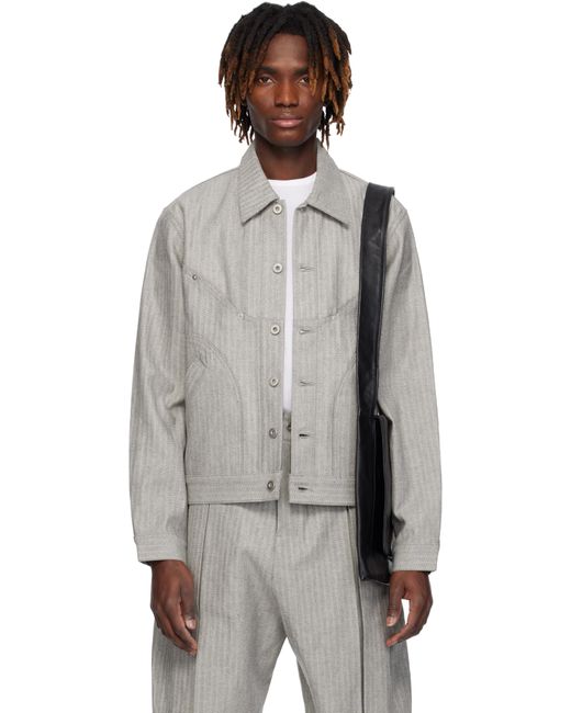 SAGE NATION Jiji Denim Jacket in Black for Men | Lyst UK