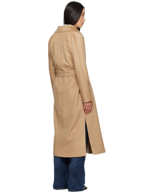 Max Mara Tan Ovatta Coat in Black | Lyst