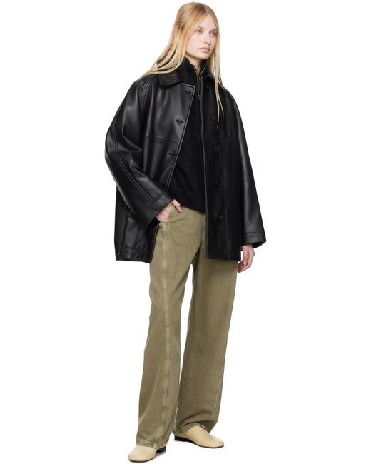 Studio Nicholson Ridger Leather Jacket in Black | Lyst