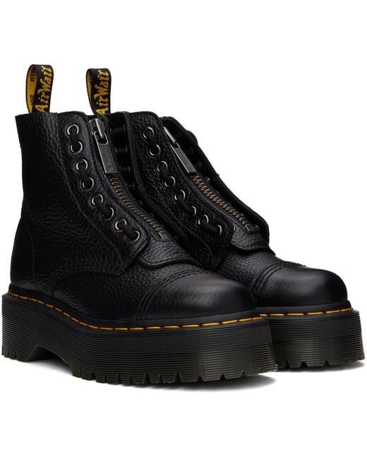 Dr. Martens Sinclair Milled Nappa Platform Boots in Black | Lyst