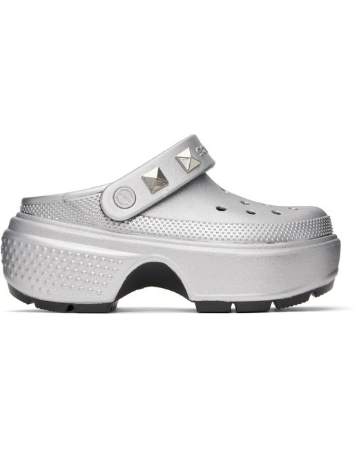 Crocs™ Stomp Metallic Slip-On Loafers in Black | Lyst