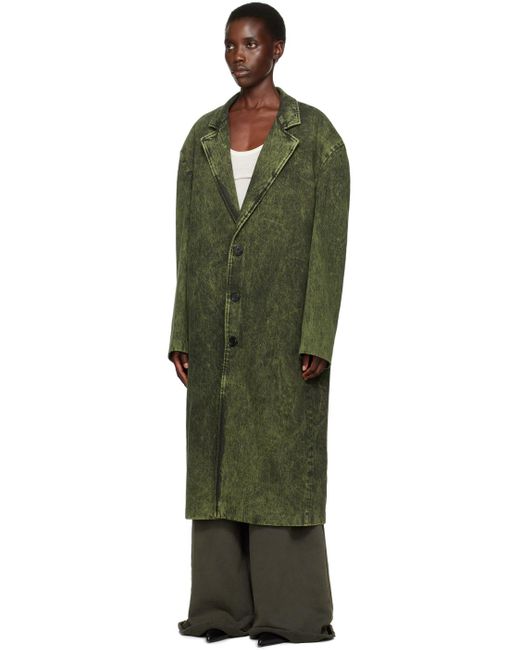 Lu'u Dan Crombie Denim Coat in Black | Lyst