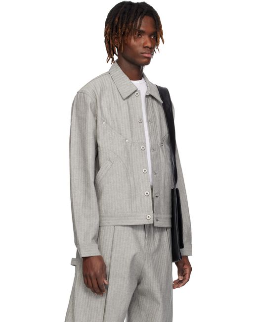 SAGE NATION Jiji Denim Jacket in Black for Men | Lyst UK