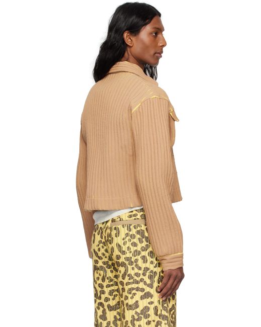 Stanley Raffington Ribbed Cropped Work Jacket in Natural for Men | Lyst