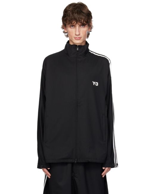 Y-3 Refined Wool 3-stripes Track Jacket in Black for Men | Lyst