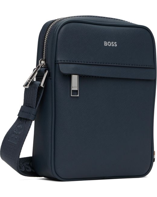 BOSS Logo Reporter Bag in Blue for Men | Lyst