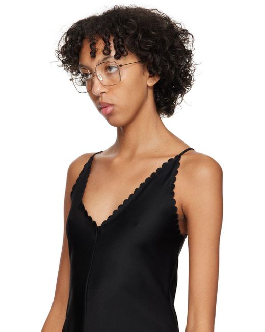 Givenchy Rose Gold Square Glasses In Black Lyst