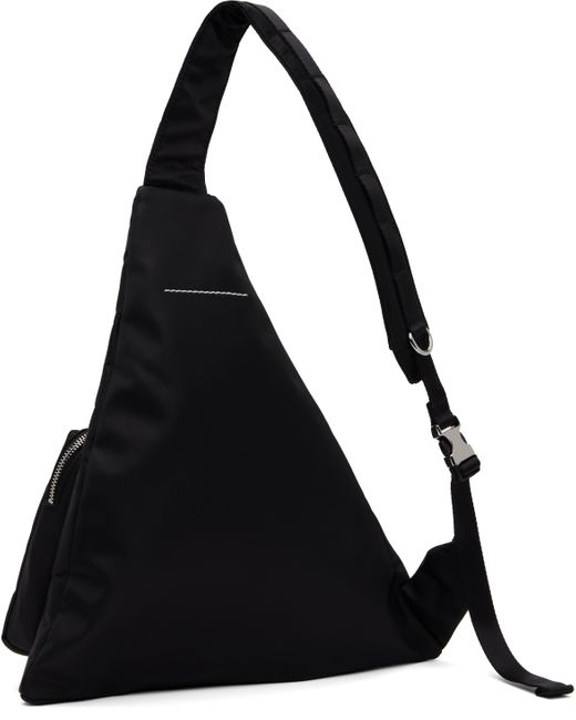 MM6 by Maison Martin Margiela Triangle Sling Backpack in Black for Men ...