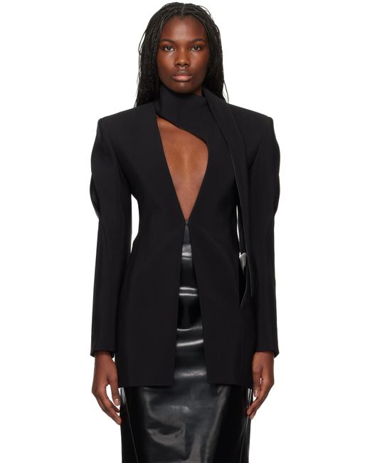 Mugler Cut-Out Tailored Blazer in Black | Lyst