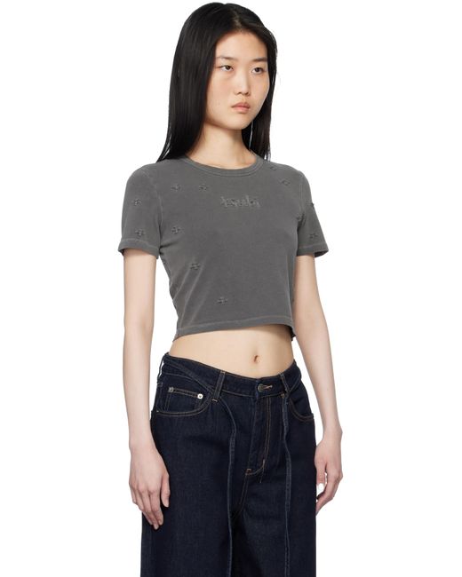 Micro T-Shirt Gris À Logos Emblématiques Et Logo 1999 Ksubi en coloris ...