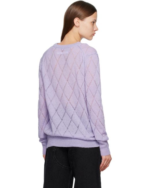 Pushbutton Laddered Sweater in Purple | Lyst UK