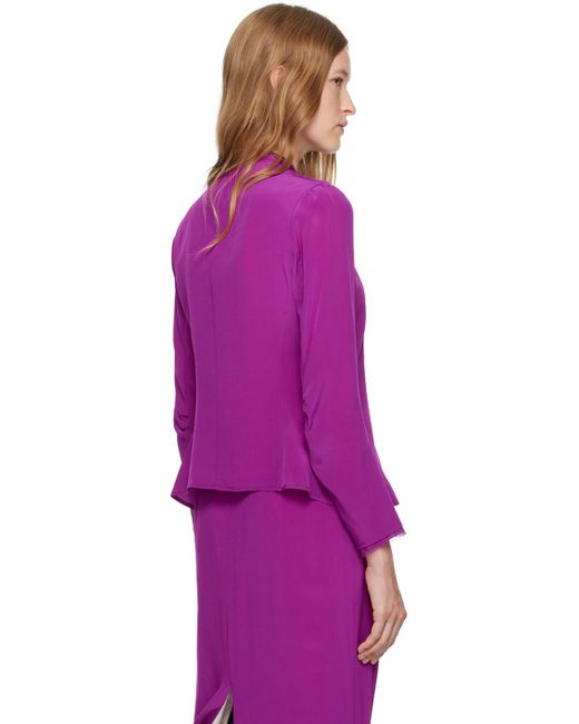 Colleen Allen Ssense Exclusive Victorian Blouse in Purple | Lyst