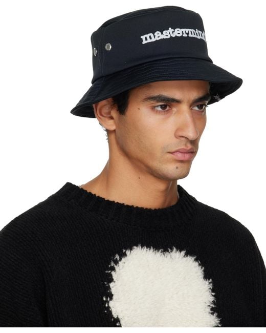 Mastermind Japan Stitched Bucket Hat in Black for Men | Lyst UK