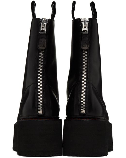 R13 Double Stack Boots in Black | Lyst