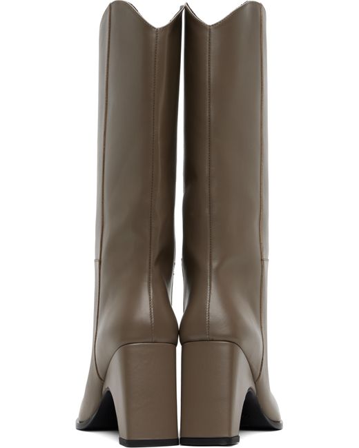 Coperni Taupe Cowboy Bridge Tall Boots in Brown | Lyst