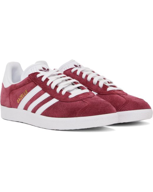 adidas Originals Burgundy Gazelle Sneakers in Black for Men | Lyst