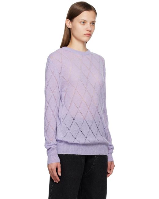 Pushbutton Laddered Sweater in Purple | Lyst UK
