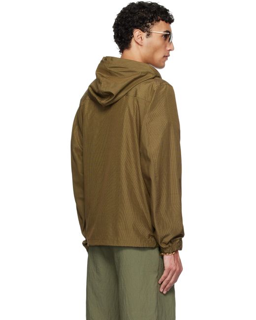 vowels Silk Checke Anorak in Green for Men | Lyst