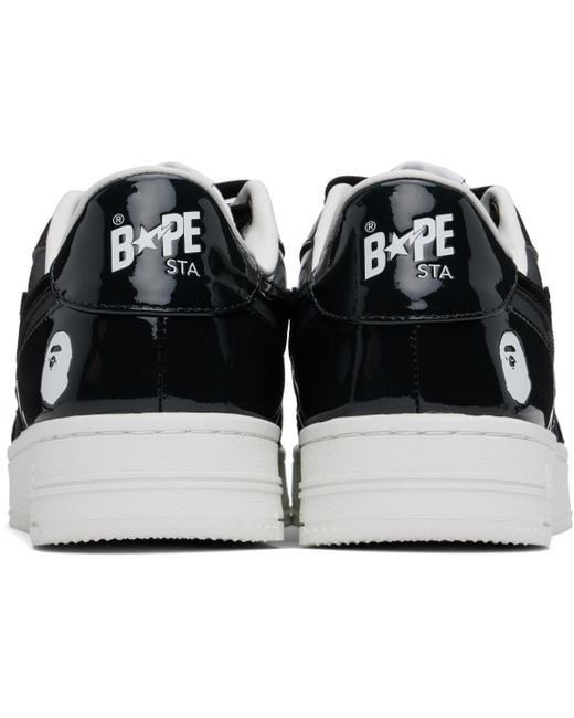 A Bathing Ape Sta Icon Sneakers in Black | Lyst