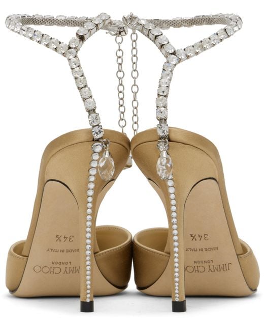 Jimmy Choo Saeda 100 Heels in Black | Lyst