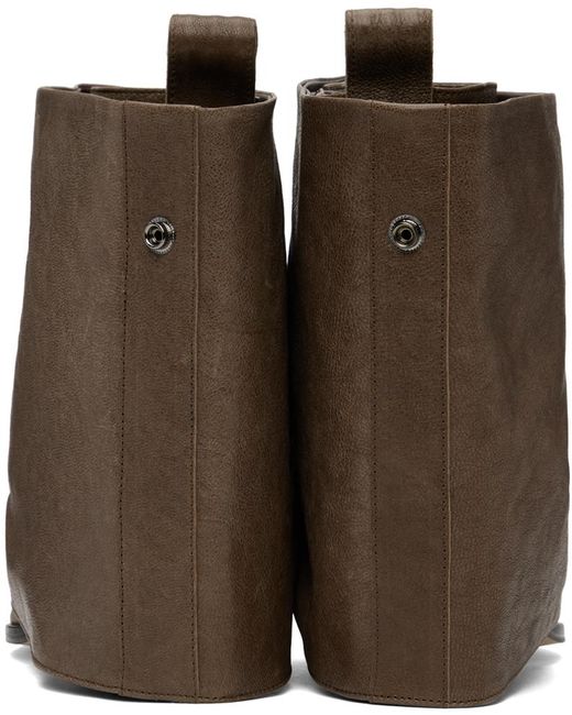 OPEN YY Detachable Warmer Western Boots in Black | Lyst