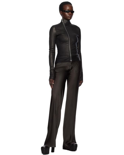 Rick Owens Hollywood Gary Leather Jacket in Black | Lyst