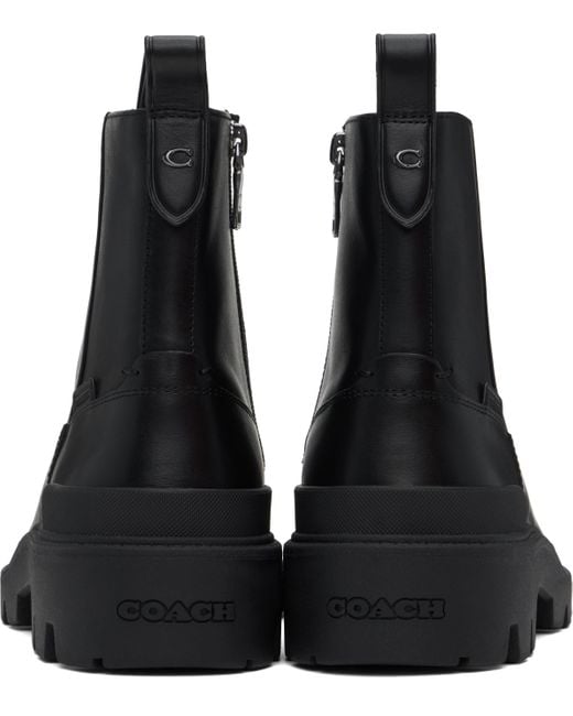COACH Caiden Boots in Black for Men | Lyst