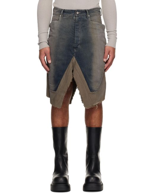 Rick Owens Concordians Slivered Denim Midi Skirt in Black for Men | Lyst UK