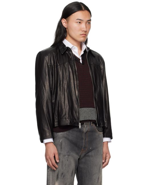 Enfants Riches Deprimes Western Sharp Shoulder Leather Jacket in Black ...