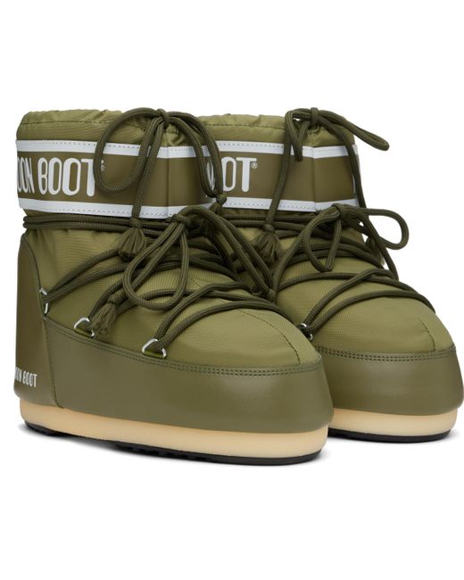 Moon Boot Khaki 'Mb' Icon Low Nylon Boots in Green | Lyst