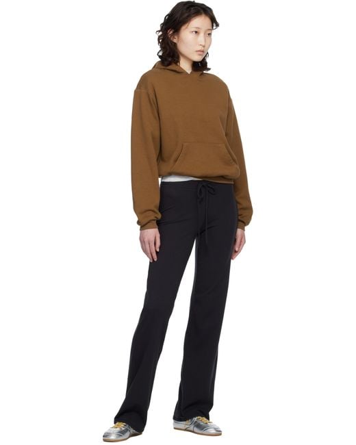 Skims Cotton Fleece Classic Hoodie in Black | Lyst UK